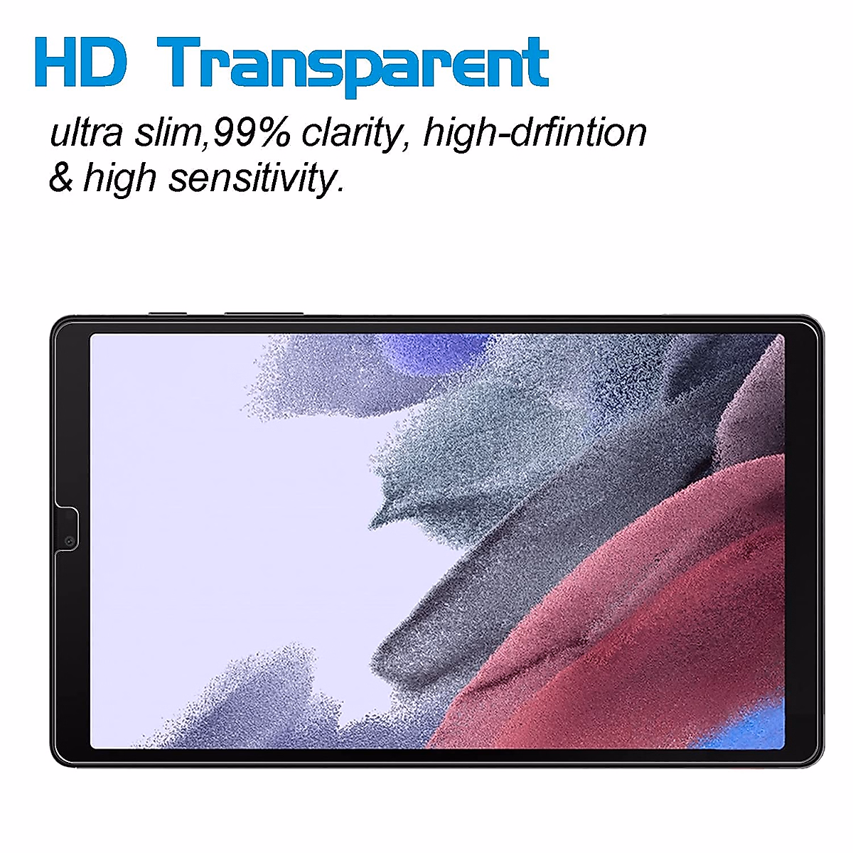 XunyLyee 2-Pack, Screen Protector for Samsung Galaxy Tab A7 Lite 8.7 inch Bubble Free Tempered Glass Film