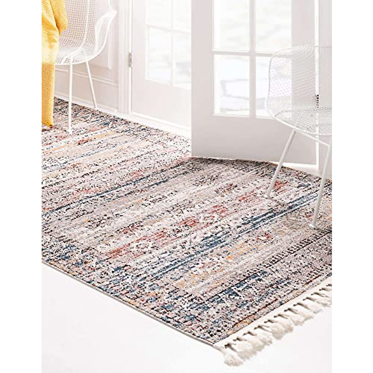 Unique Loom Aramis Collection Area Rug - Tal (Rectangular 7' 10" x 11' 0", Multi/ Black)