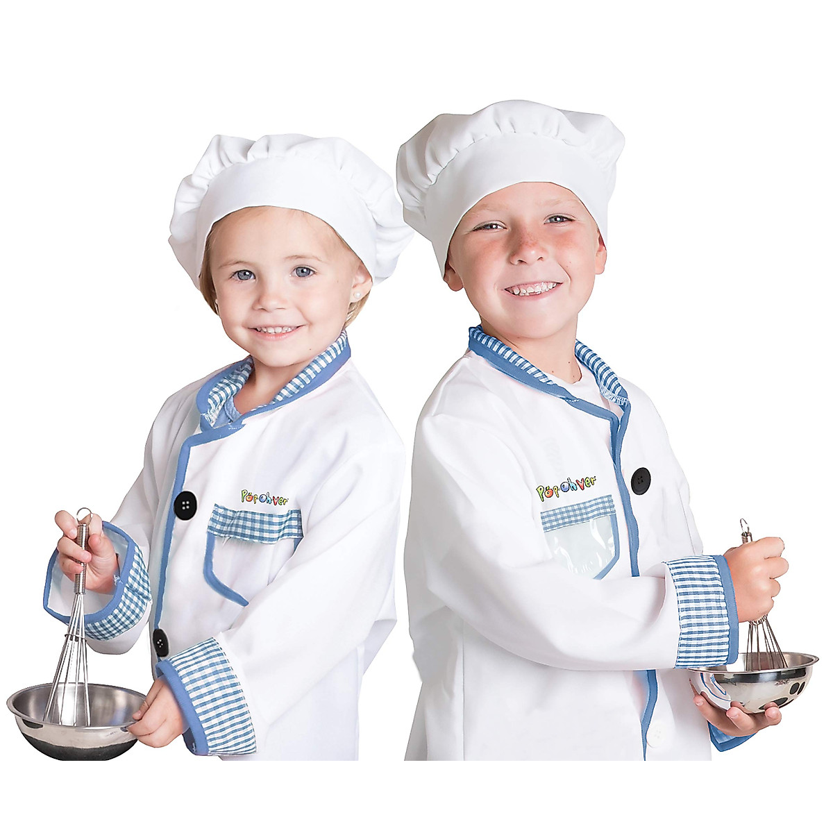 POPOHVER Master Chef Costume - 12 Pieces, Kitchen Role Play, Pretend Play - Includes Accessories, Chef Jacket & Hat