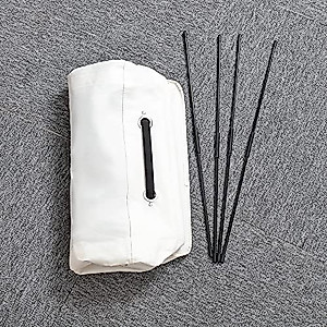 Comfortez Slim Laundry hamper with handles Portable Narrow cloth hamper Skinny laundry hamper Waterproof Clothes hamper Fabric baskets for laundry（Beige）