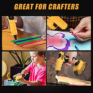 Cordless Hot Glue Gun for 20V Max Lithium Battery (Battery NOT Included) for Arts & Craft DIY & Decoration with 30PCS 0.27" Glue Sticks