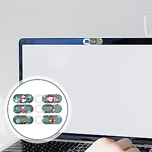 Gatuida 6pcs Christmas Camera Cover Camera for Computer Laptop Camera Laptop Protector Webcam Slide Blocker Webcam Blocker Protector Webcam Privacy Lens Protectors Camera Shield Cover Abs