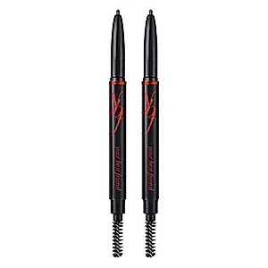 YBF Beauty Eyebrow Pencil - Universal Automatic Brow Pencil With Spoolie Brush - Perfect Eyebrow Makeup Shaper and Filler For Women - All Hair Colors & Skin Tones - Taupe Eyebrow Liner - 2 Pack