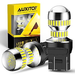 AUXITO Upgraded 7440 7443 LED Bulbs for Reverse Lights T20 7441 7444 LED Replacement Light Kit for Backup Tail Brake Signal Parking DRL Lights, 6000K Xenon White