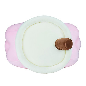 Boba Milk Tea Plushie Stuffed Toy Cute Soft Strawberry Bubble Tea Plushie Pillow Kawaii Hugging Present for Kids (Pink)