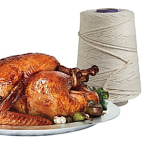Regency Wraps Cotton Butchers Cooking Twine For Meat Trussing, Food Prep, Natural, 500 ft Cone (Pack of 1)