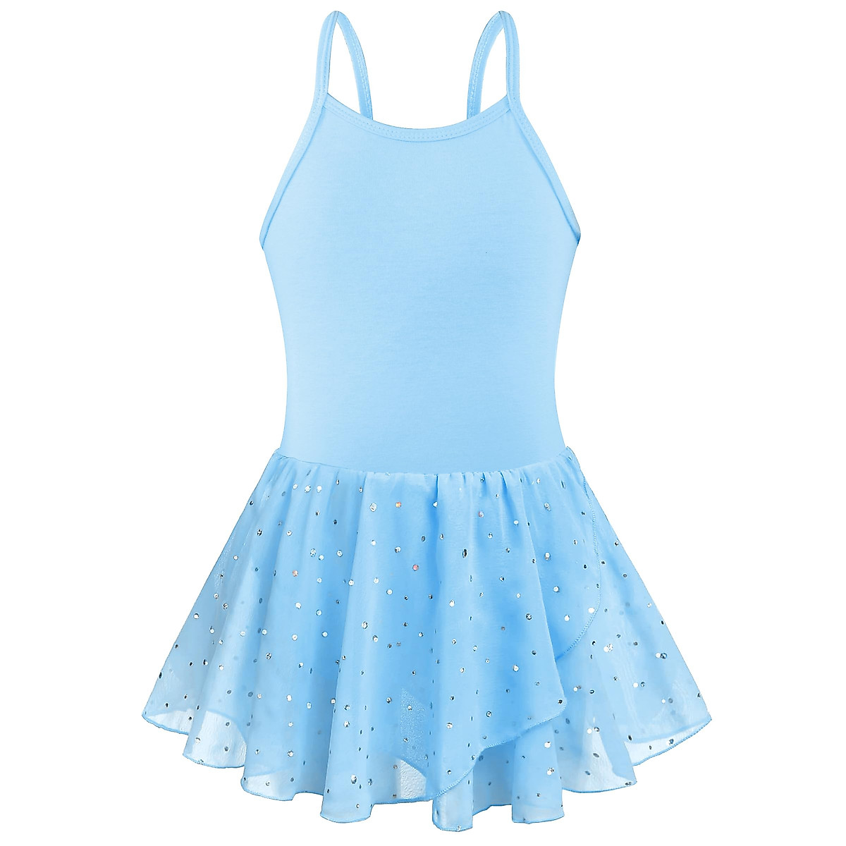 EQSJIU Ballet Costumes For Girls Toddler Dance 2t 3t 18-24 Months Leotards With Skirts Tutu Outfits Bodysuits Light Royal Blue