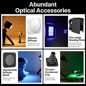 ULANZI L2 RGB COB Video Light Mini Cube Lights, LED Camera Light 360° Full Color Portable Photography Video Lighting, 800mAh Rechargeable & Magnetic Designs and 11 Dynamic Light Effects