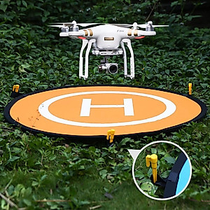 Drone Landing Pad Waterproof 75cm/30'' Universal Landing Pad Accessories Fast-fold Double Sided Quadcopter Landing Pad for RC Drones Helicopter PVB Drones DJI Mavic Pro Spark