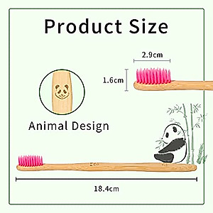 Y-Kelin 12 Pcs Soft Bristles Bamboo Toothbrush, Eco Friendly Color Bristle Wood Tooth Brushes