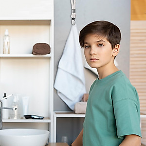 6 Pcs Kitchen Towel Clips, Hanging Towel Clips for Kitchen, Woven Cotton Towel Clips with Metal Clamp, Tea Towel Hooks Loops Clips Cloth Hook Clip Hangers for Home Kitchen Bathroom Hanger Brackets