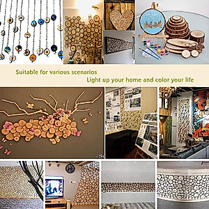 LAZACA Small Wood Slices Crafts Cookies Log Rounds 100Pcs 1.5-2.5cm Rustic Wedding Centerpieces Ornaments DIY, Unfinished Natural Wood Pieces