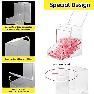 QCBF Acrylic Candy Dispenser, Grocery Store Storage Bin, Candy Dispenser, Laundry Compartment Container, Suitable for Bathroom, Laundry Room, toy Room, Wall Mounted Storage Placer