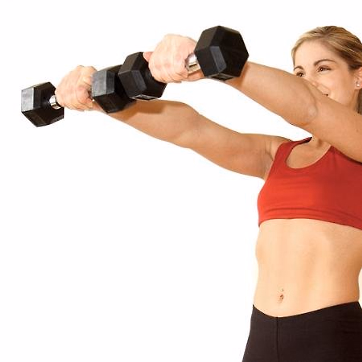 CAP Barbell Set of 2 Hex Rubber Dumbbell with Metal Handles, Pair of 2 Heavy Dumbbells Choose Weight (5lb, 8lb, 10lb, 15lb, 20 Lb, 25lb, 30lb, 35lb, 40lb, 50lb) (5lb x 2)