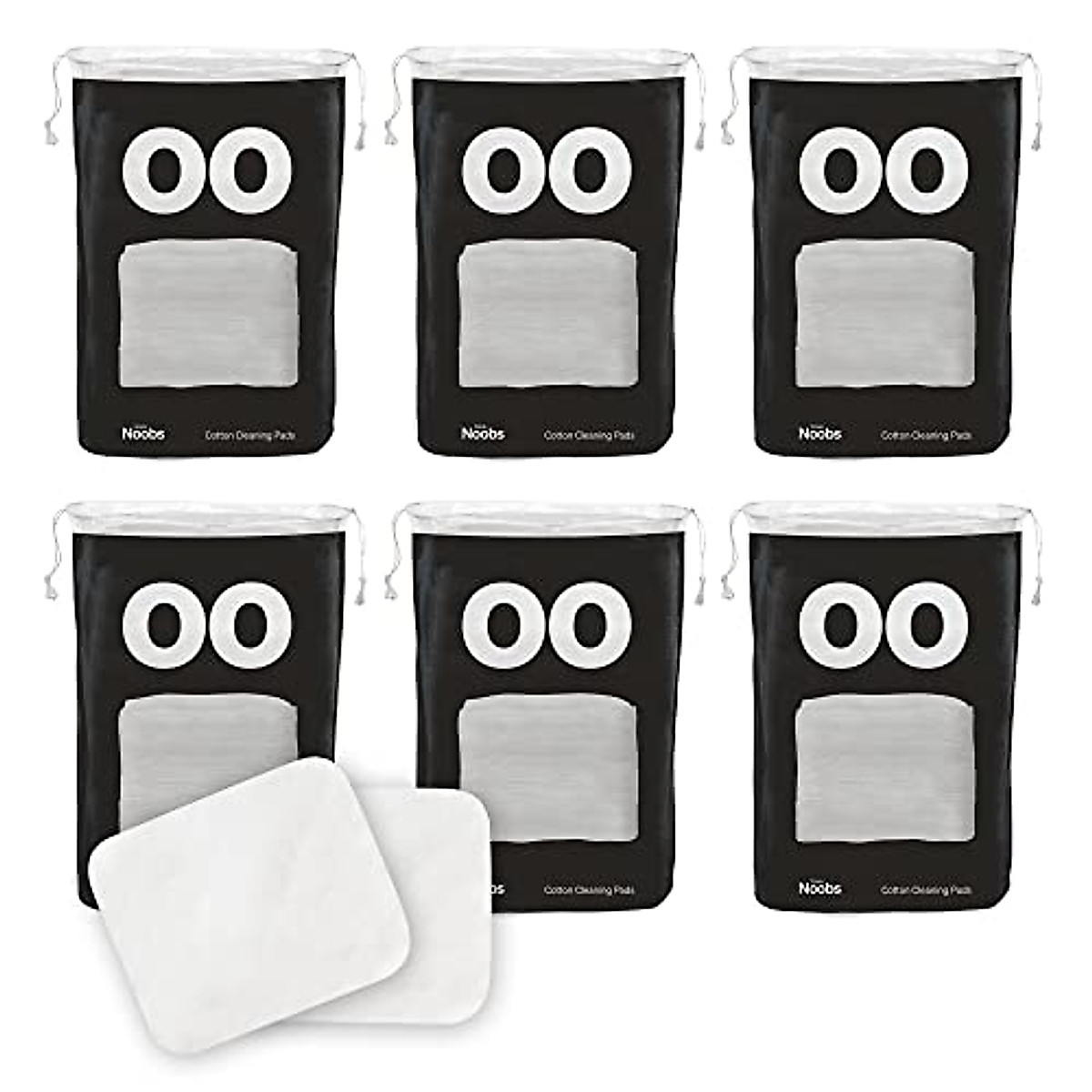 Love Noobs Baby Cotton Pads for Diaper Change, 360 Count, Ultra Soft 100% Organic Extra Large Cotton Pads for Baby Sensitive Skin, Lint-Free Premium Jumbo Size Cotton Pads, 100% Cotton Squares