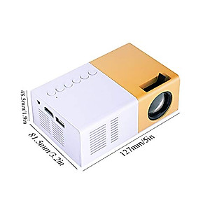 Portable Projector, Home Theater Mini Stylish Projector, 1080P HDMI for Movie(U.S. Standard (110V-240V))