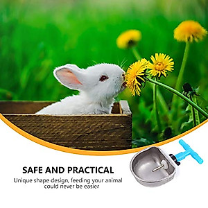 balacoo 5pcs Food and Water Bowl for Rabbit Cage Dispenser Waterer for Small Pet Bunny Ferret Hamster Guinea Pig Chinchilla