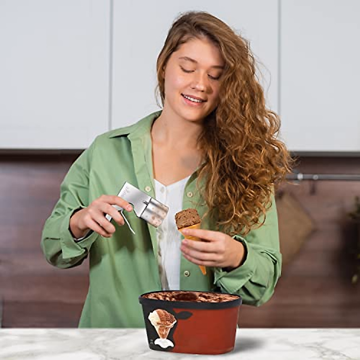 Ice Cream Scoop - Stainless Steel Ice Cream Scoop with Trigger - Ice Cream Scooper-Ice Cream Scoops