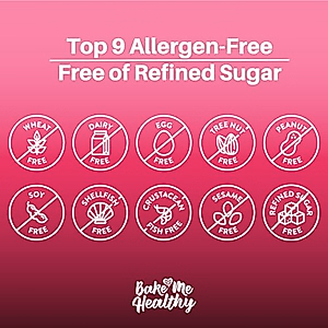 Bake Me Healthy Dark Chocolate Fudgy Brownies Mix - Gluten-Free, No Refined Sugar, Top 9 Allergen-Free, Plant-Based Vegan Brownie Mix - Makes 12 Mouthwatering Brownies - Pack of 2 (14.6 oz/415g Each)