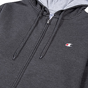 Champion Big and Tall Zip Hoodies for Men – Men’s Heavyweight Zip Hoodie Jacket Charcoal Heather