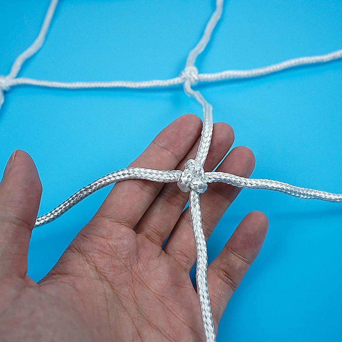 Aoneky 4 mm Heavy Duty Soccer Goal Net - 10 lbs per Netting - 24 x 8 Ft - Replacement Full Size Football Post Net - NOT Include Posts