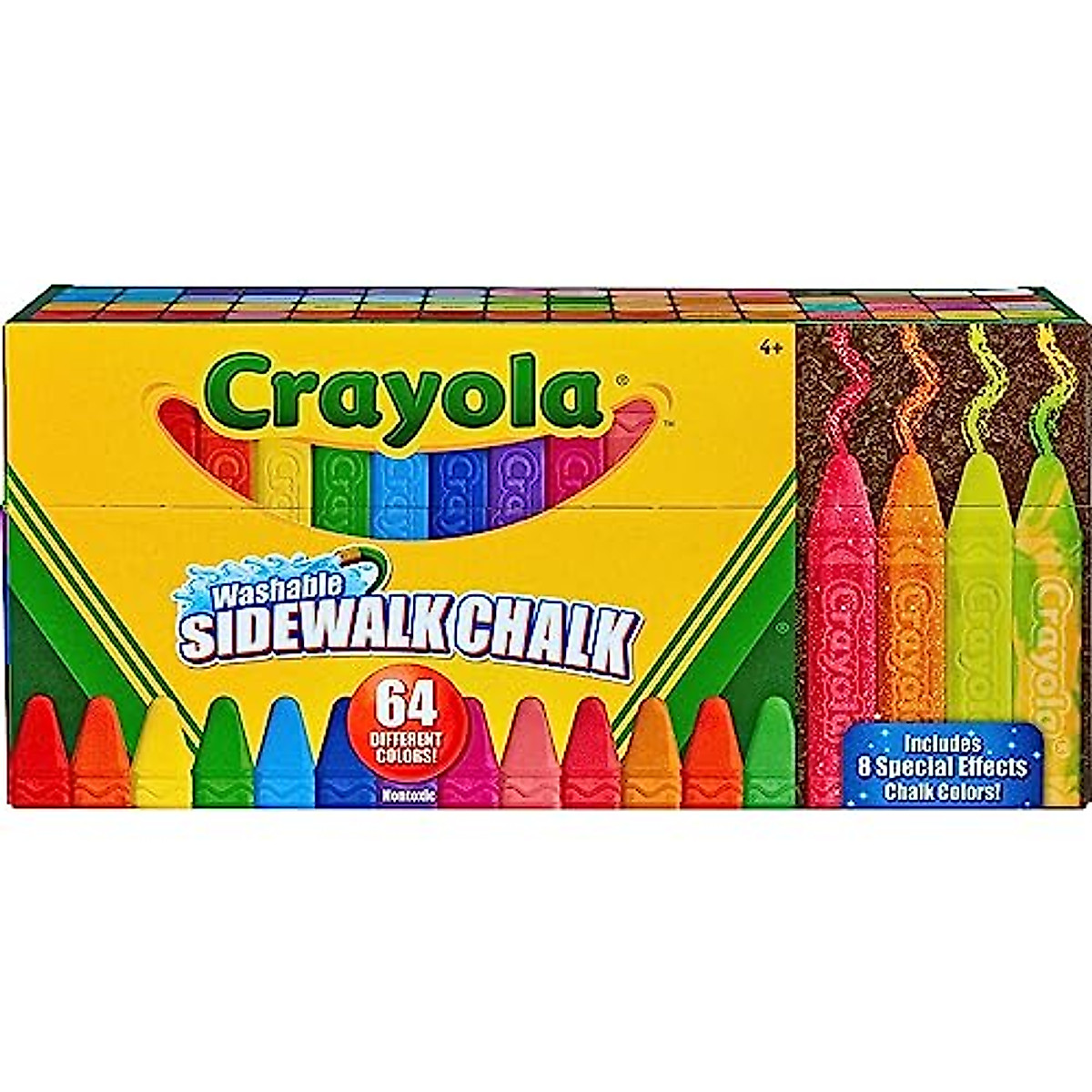 Crayola® Washable Sidewalk Chalk, Assorted Colors, Pack Of 64 Pieces