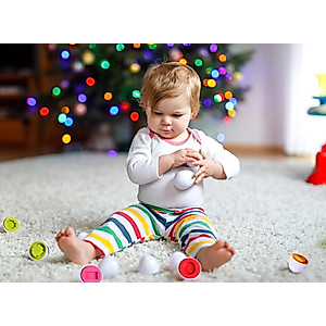 Nothing But Fun Toys Shape Sorter Eggs 12 Piece playset Designed for Children Ages 12+ Months,Multi