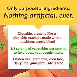 Simple Mills Veggie Pita Crackers, Himalayan Salt - Gluten Free, Vegan, Healthy Snacks, Paleo Friendly, 4.25 Ounce (Pack of 1)