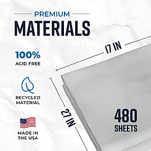 Packing Paper Sheets for Moving - 15lb - 480 Sheets of Newsprint Paper - Must Have in Your Moving Supplies - 27" x 17" - Made in USA
