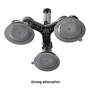 PGYTECH Triple Suction Cup Mount Compatible for DJI OSMO Action 4/3/2, Gopro 11/10/9/8/7/6/5/4 with 1/4"-20 Standard Thread Adapter, for Insta360 ONE RS/R/ONE X3/X2
