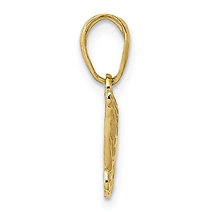 Solid 10k Yellow Gold Praying Hands Pendant Charm