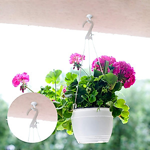 Ripeng Swag Ceiling Hooks Wall Hook Heavy Duty Swag Hook Indoor Outdoor for Hanging Plants Chandelier (White,2 Pieces)