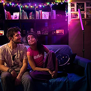 RGB Led Video Light Stick Wand, Obeamiu 2600-9600K Portable Studio Photography Lighting, 5000mAh Rechargeable Battery, 21 Lights Effects for YouTube, Painting, Vlog, Live Streaming, Self Broadcasting