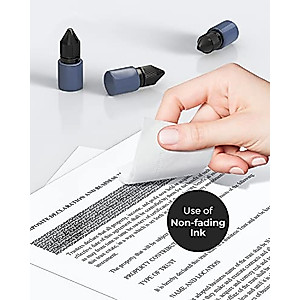MUNBYN Identity Theft Protection Roller Stamp with a Box Opener, Identity Protection Roller Stamp Including 3 Pack Refills, Confidential Security Stamp Roller for Privacy and ID Security(Black)