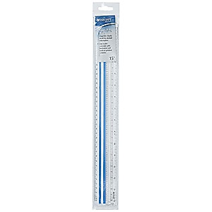 Westcott ‎40711 Clear Data Processing Magnifying Ruler, 15 In