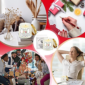 MTLEE 10 Pcs Christmas Scented Candles Gift Set 3.5 oz Soy Wax Candles Jar Christmas Light Sign Thank You Gift Candle Coworker Appreciation Gift for Employee Teacher Nurse Volunteer