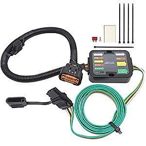 CARROFIX Custom Fit Vehicle Wiring Harness with 4 Pin Flat Trailer Connector for Hyundai Palisade, Santa Fe, Santa Cruz, Tucson, Kia Carnival, Telluride