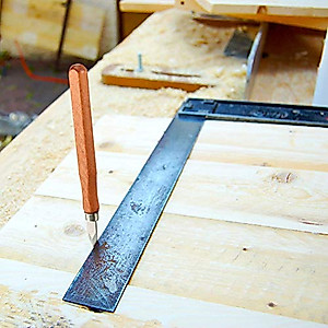 Marking Knife Woodworking Marking Knife Thin Blade Dual Double Bevel Striking Knife Hardened Mn-V Steel Heat Treated Striking Marking Knife (2 Pieces)