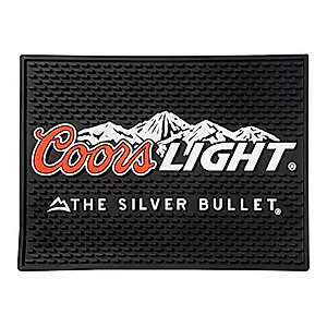Coors Light The Silver Bullet Bar Mat Professional Spill Mat Wait Station Drip Mat 12x9 Coaster