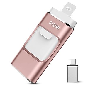 512GB Photo Stick, Thumb Drive Memory Stick Photosticks for Pictures, 4 in 1 Universal OTG Flash Drive Compatible with Phone 13/Mac/Pad/Android/Computer