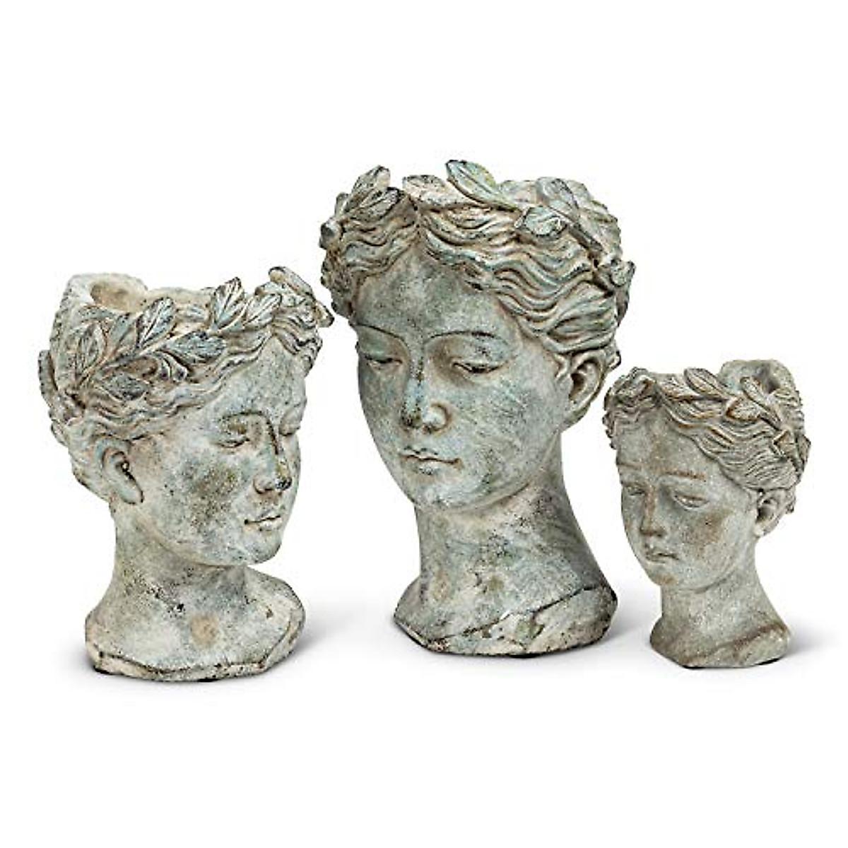 Abbott Collection 27-GODDESS-535-XS Xs Women Head Planter-6.5" H, 6.5 inches H, Grey