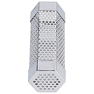 Smoker Tube BBQ Grill Pipe 304 Generator Pipe Box Hex Smoke Box Smoke Tube for Tools Fruitwood Stainless Steel Grilling Smokers (Length 15.4CM*Height 5CM [Order Choice: Hexagonal)