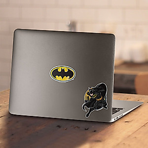 Popfunk Batman Classic Logo Baby Onesie Bodysuit, Black (6 Months)