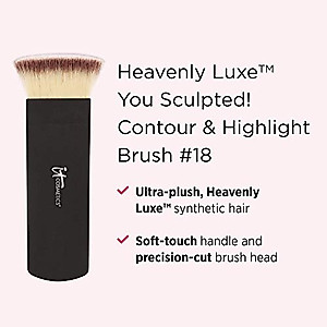 IT Cosmetics Heavenly Luxe You Sculpted! Contour & Highlight Brush - Enhance Your Favorite Features - With Award-Winning Heavenly Luxe Hair & Ergonomic Handle - Bonus How-To Guide