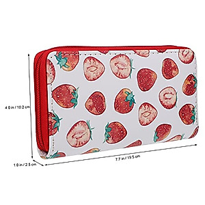 Cabilock 2pcs wallet purses strawberry kawaii girls gifts red purse girls purse mini purse girl gifts plant accessories leather long purse women purse bags Ornament Miss