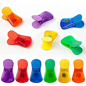 Ninth Five 12 Pack Chip Bag Clips, Foods Snacks Bag Sealers Clips Grips, Refrigerator Magnet Clips for Kitchen Use