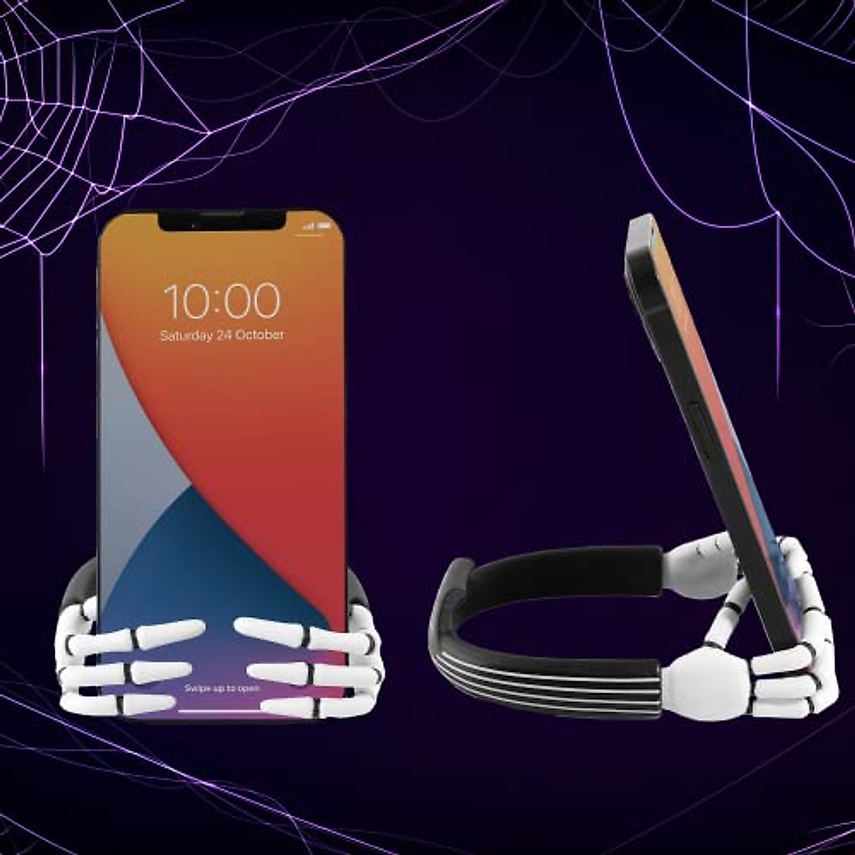 Jack Skellington Hands Phone Stand for Desk- Tim Burton’s The Nightmare Before Christmas Jack and Sally Phone Holder Stand for Office – Disney Gifts and Stocking Stuffer for Disney Adults and Kids