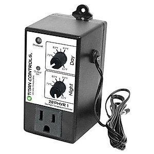 Titan Controls Day/Night Temperature Controller, Single Outlet, 120V - Zephyr 1