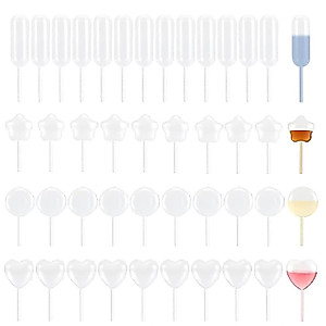 250PCS 4ml Cupcakes Pipettes, Food Grade Plastic Disposable Pipettes, Suitable for Chocolate or Strawberries Cupcakes, Ice Cream, Waffles, Chocolate Dessert