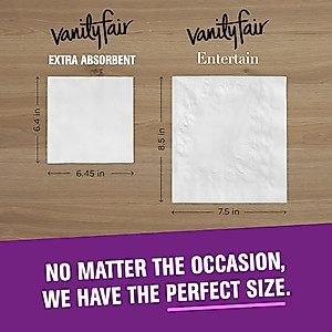 Vanity Fair Extra Absorbent Paper Napkins, 80 Count